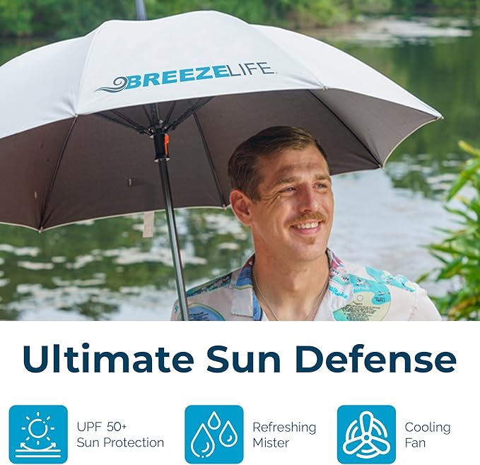 Original Misting Sun Umbrella with Fan – Breeze Life