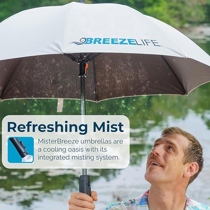 Original Misting Sun Umbrella with Fan – Breeze Life